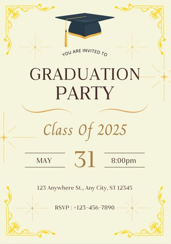 Small Graduation Party Invitations Printable
