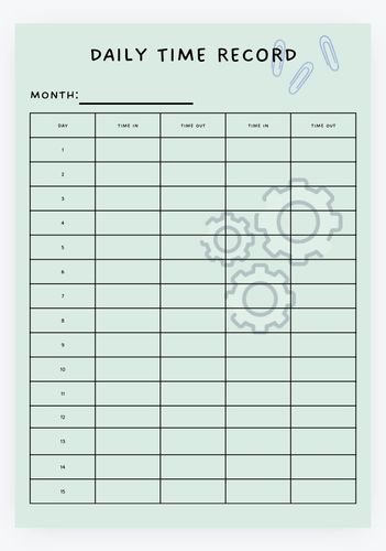 Daily Time Record Daily Time Record | Jovan Hecita