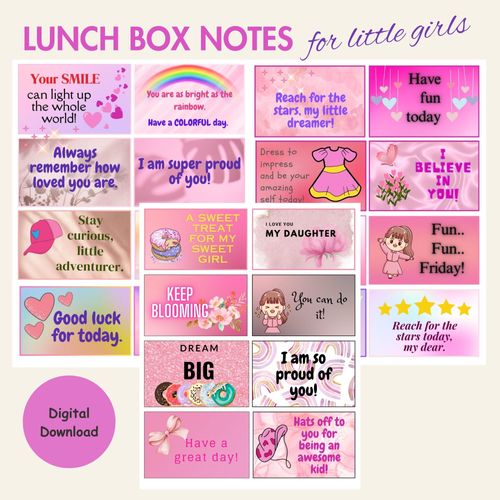 Lunch Notes For Girls