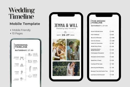 Canva wedding timeline | Beachweddingtips.com