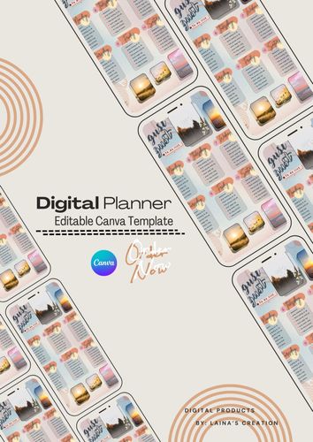 Digital planner editable Canva template by charlotte_wolfstein - Raket.PH
