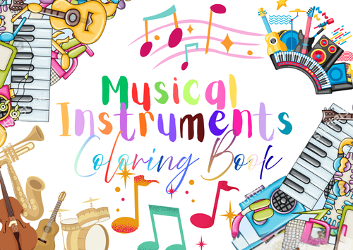 Instruments Coloring book by heather_raecreates - Raket.PH