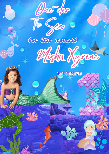 Little Mermaid Invitation Background