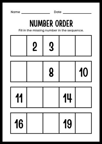 Ordering Numbers Game Worksheet Numbers – Ordering Numbers 1 100