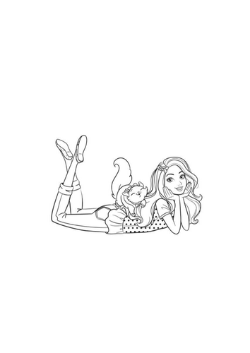 full size barbie coloring pages