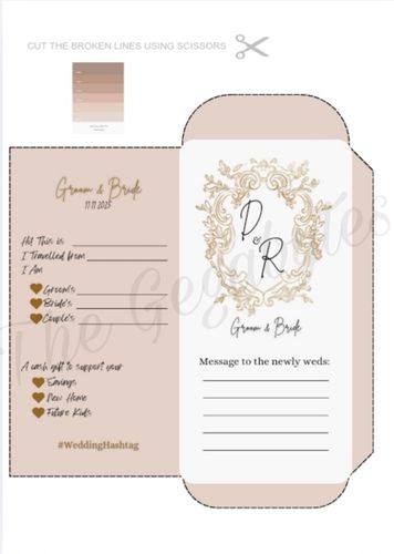 Wedding envelope template printable | Beachweddingtips.com