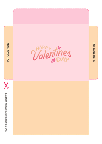 Pink Small Envelope Template Printable Butterfly Note Cards