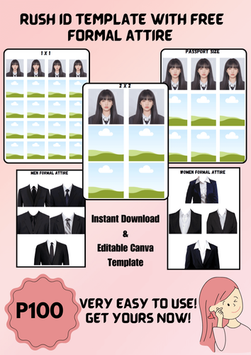 2x2, 1x1, Passport ID and Formal Attire Template by everythingonline ...