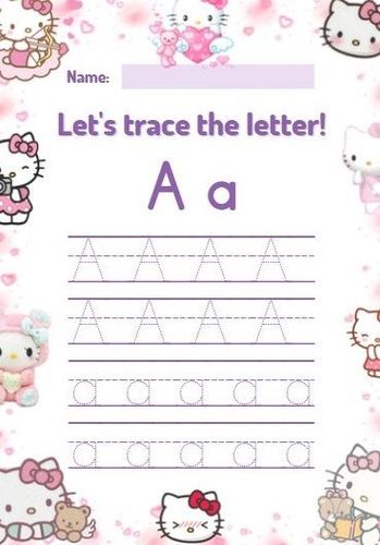 Hello Kitty Printable Letters Personalized Kitty 3D Letters/numbers,