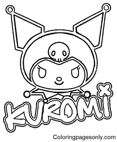 my melody and kuromi coloring pages free
