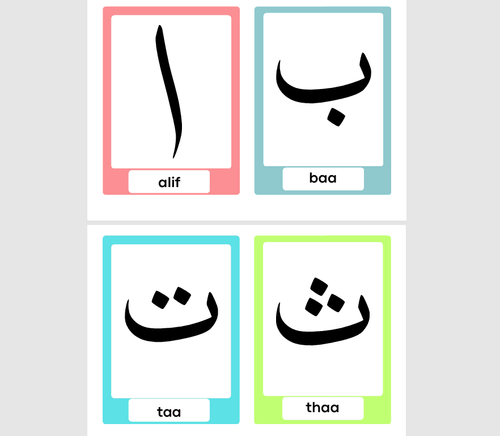 Arabic Letters Printable Flashcards Pdf Free Printable - Infoupdate.org