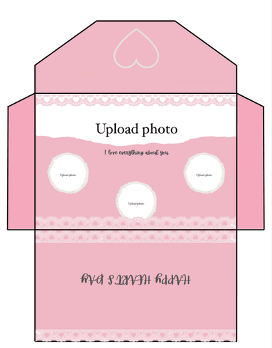 Pink Small Envelope Template Printable Butterfly Note Cards