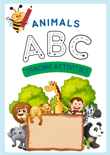 Animals Alphabet Uppercase Tracing Activities Workbook for Kids by ...