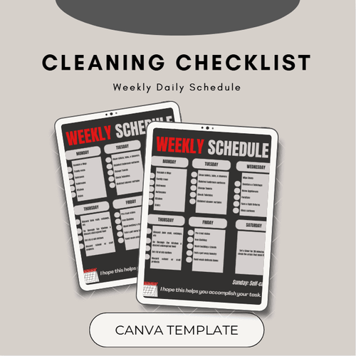 Kitchen Cleaning Checklist Editable Canva Template by timyong - Raket.PH