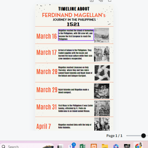 Ferdinand Magellan Timeline