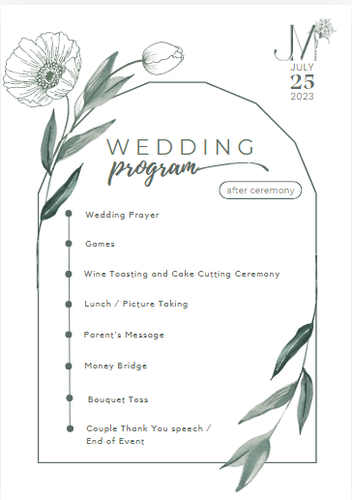 Reception Programs For Guests