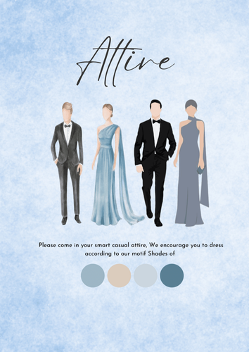 wedding dress code graphic