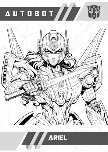 transformers animated prowl coloring pages