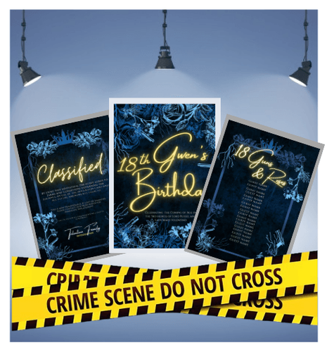 Mafia Birthday Invitations