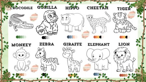 Safari And Jungle Animals Tracing Worksheets