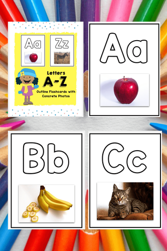 Alphabet Flashcards With Pictures Of Concrete Objects The Teaching
