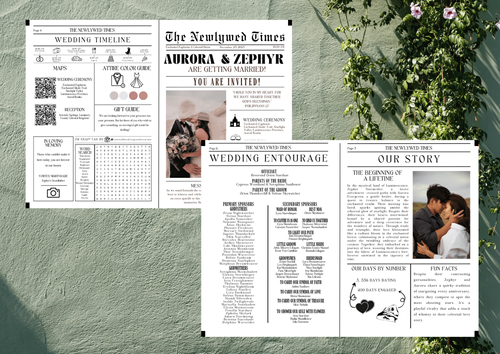 Newspaper Invitation Template