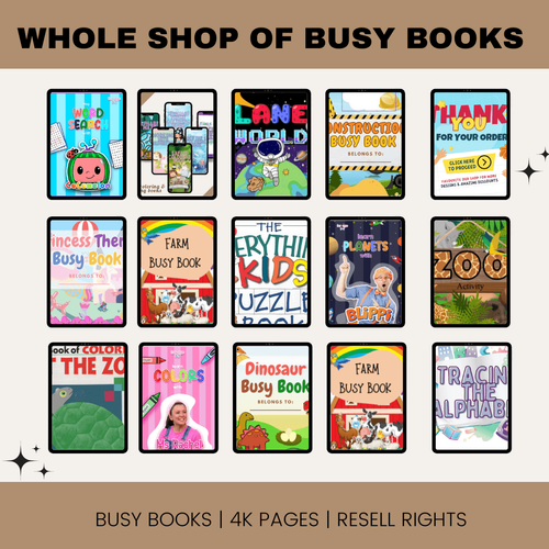 Blippi, Ms. Rachel, and Cocomelon Busy Books | Master Resell Rights by ...