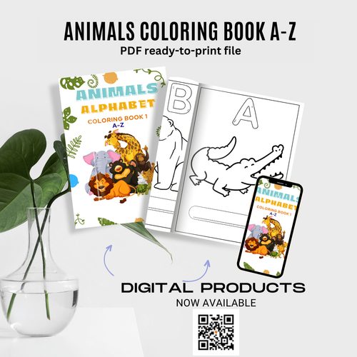 Coloring Book Animals A-Z 27 Pages PDF by criskyjanshop - Raket.PH