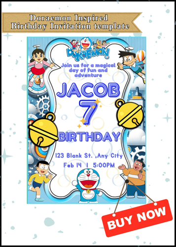 Doraemon Birthday Card Template