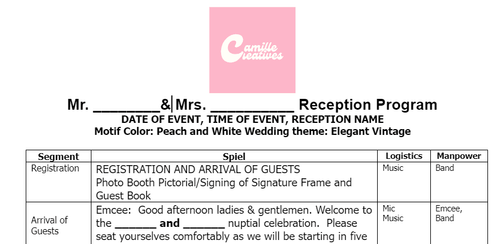 Wedding reception host script | Beachweddingtips.com
