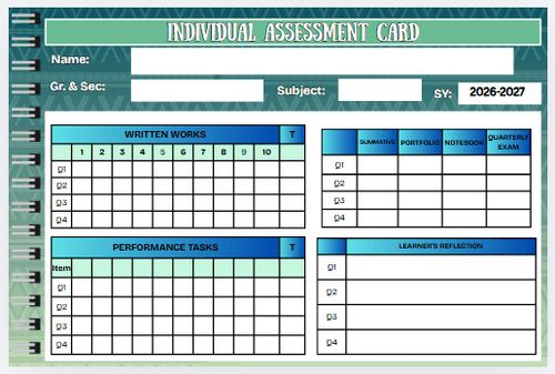 Student’s Assessment Record Template by janmallone_advincula - Raket.PH