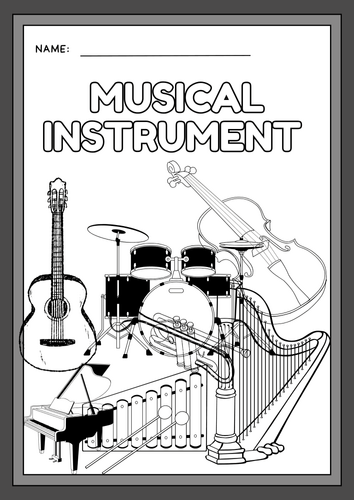 Instruments Coloring book by heather_raecreates - Raket.PH