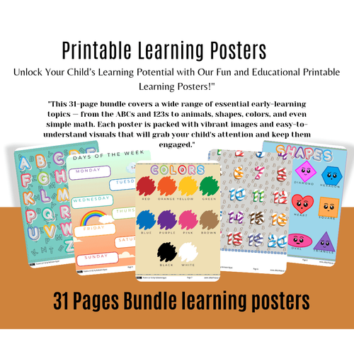 Printable Learning Posters for Kids by mommyshiene - Raket.PH