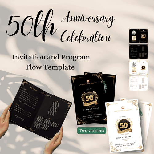 50 Anniversary Party Programs