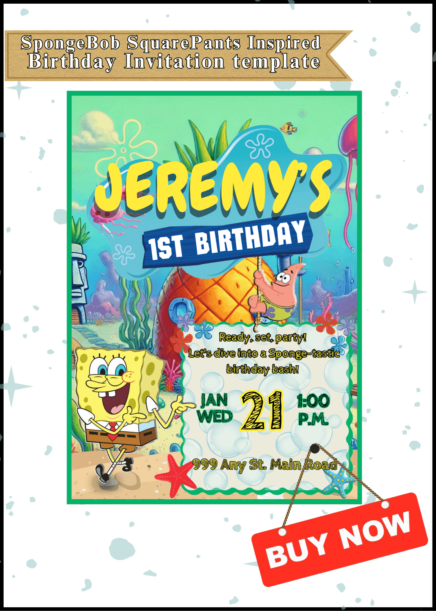 Spongebob Borders For Invitations Spongebob Pricture Frame Prop