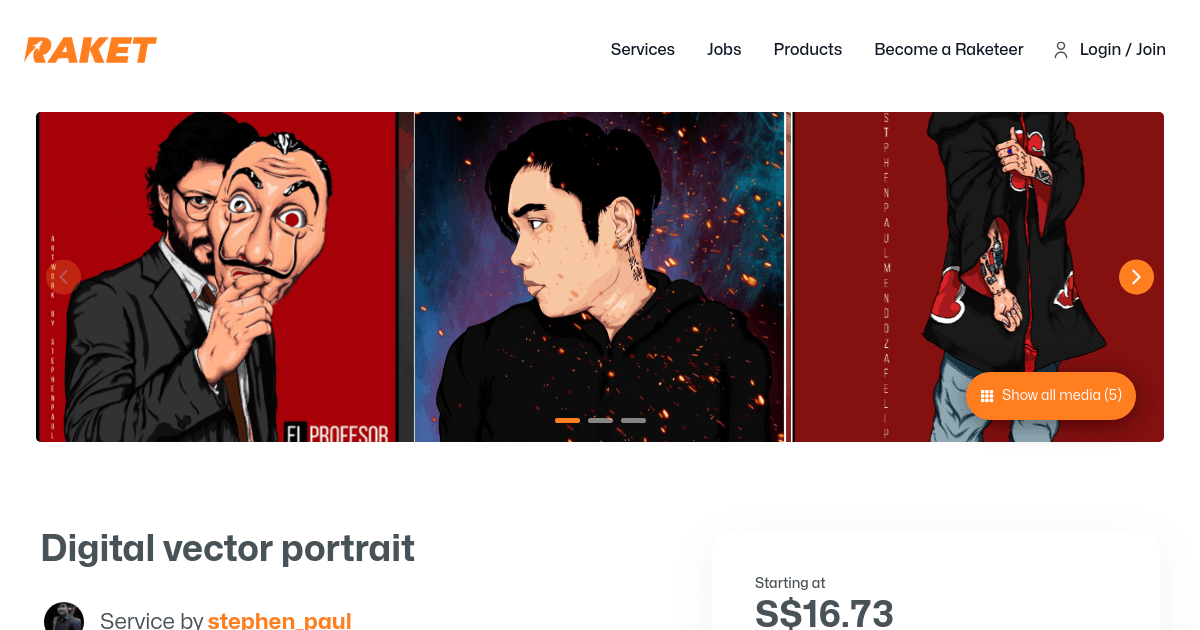 Digital vector portrait by stephen_paul - Raket.PH