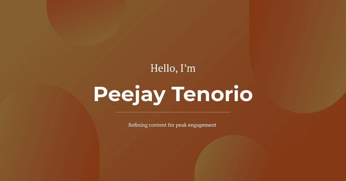 Peejay Tenorio
