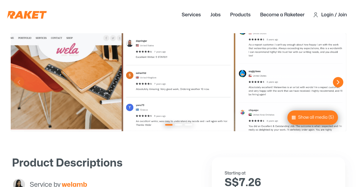 Product Descriptions by welamb - Raket.PH