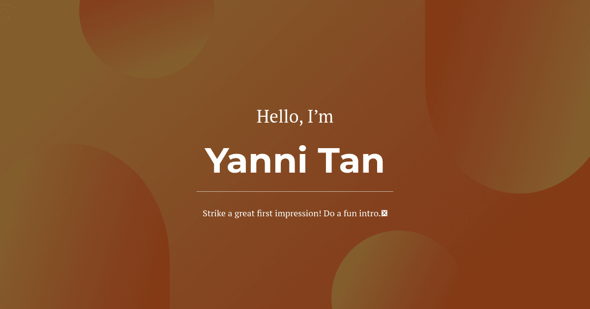 Yanni Tan
