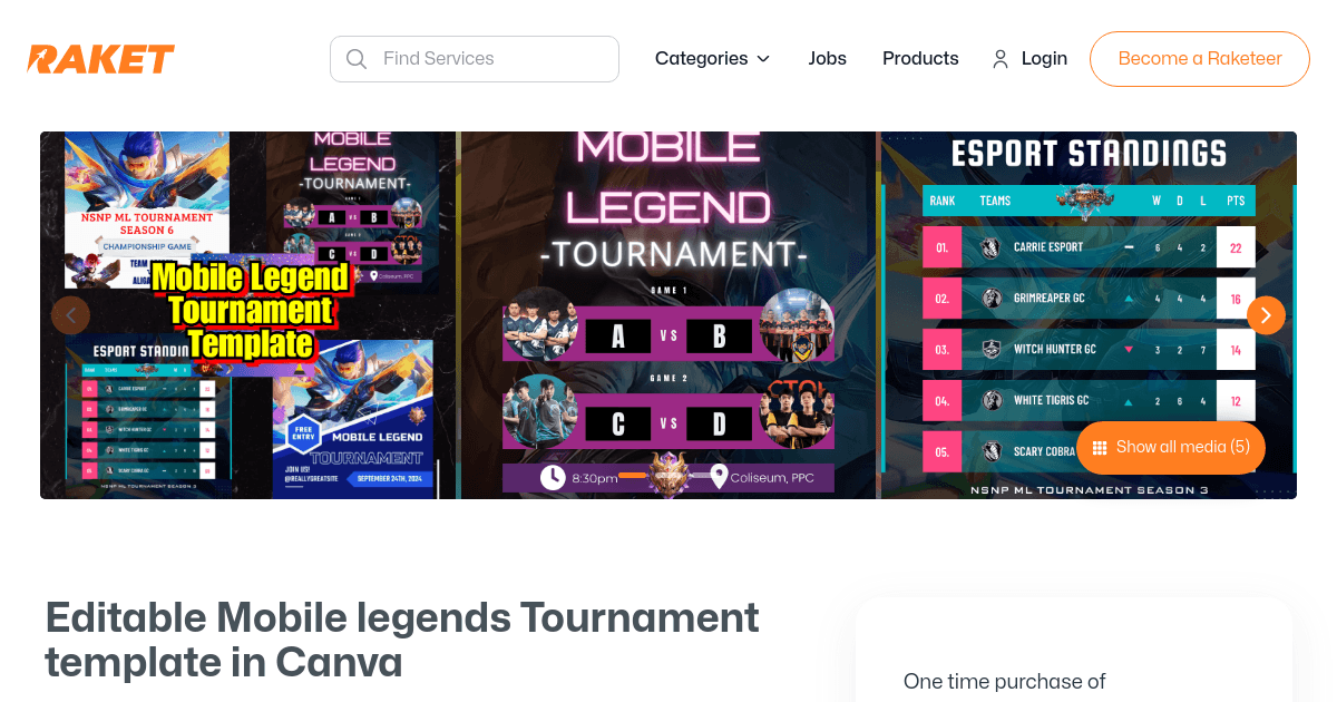 Editable Mobile legends Tournament template in Canva by ...